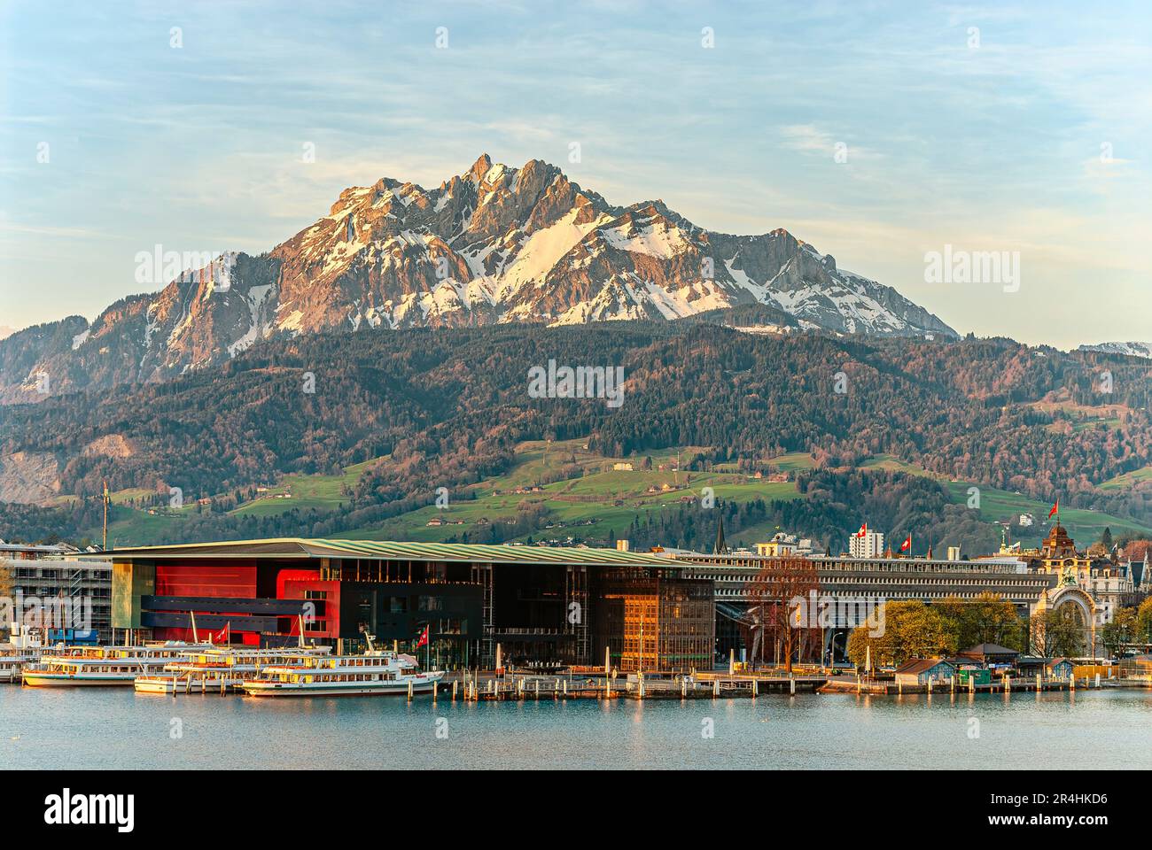 Lucerne Culture and Congress Centre (KKL) at Lake Lucerne, Switzerland ...