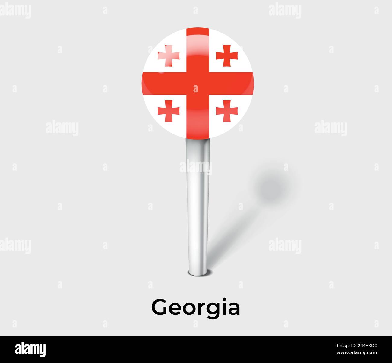 Georgia map pin national Stock Vector Images - Alamy