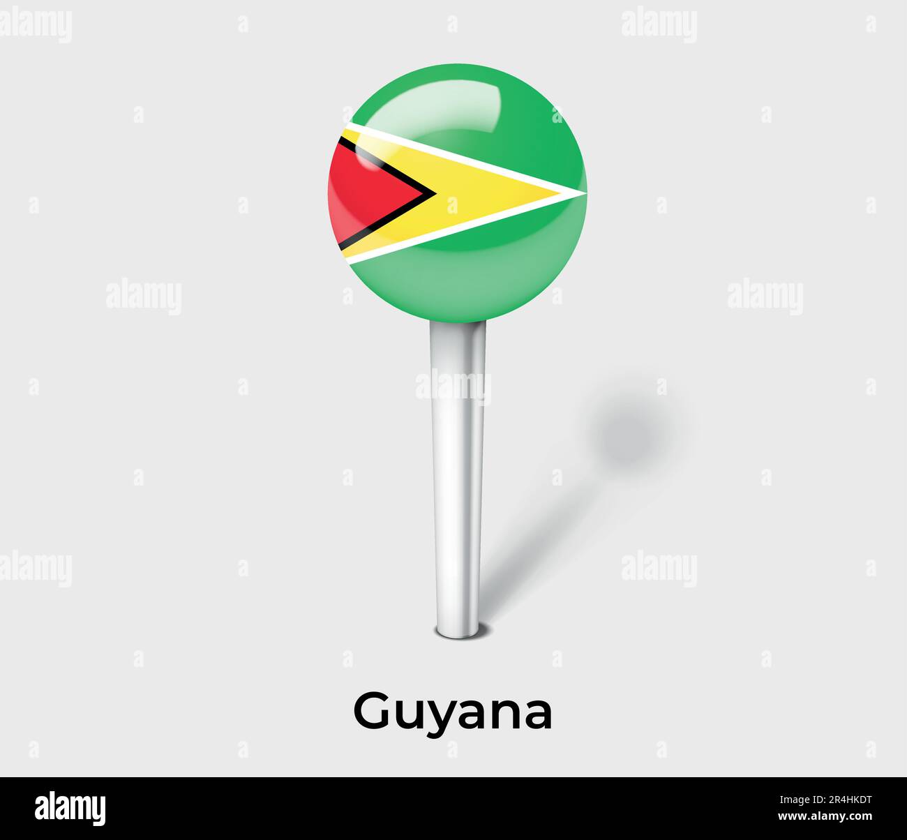 Guyana flag map hi-res stock photography and images - Alamy