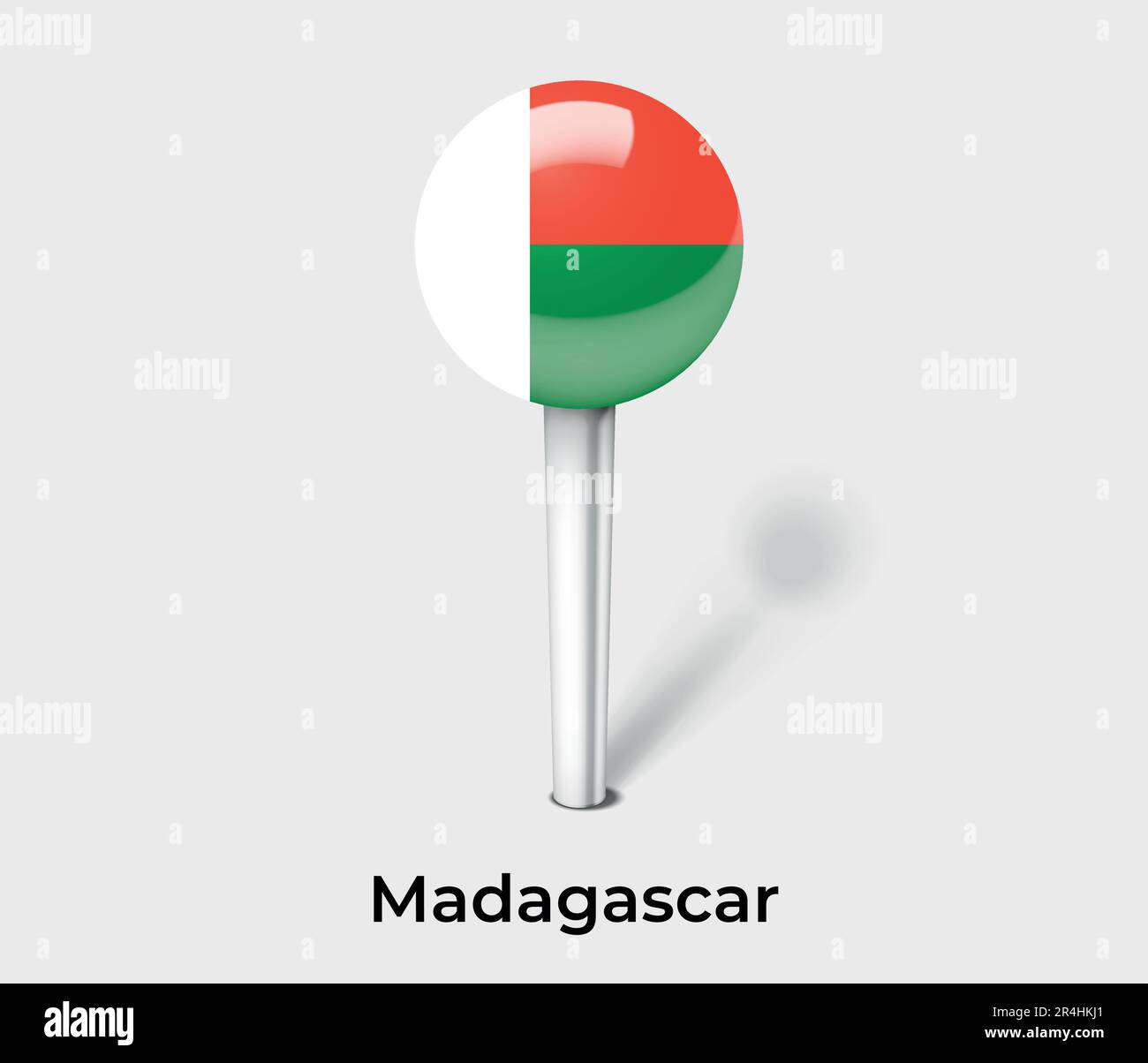 Madagascar country flag pin map marker Stock Vector Image & Art - Alamy