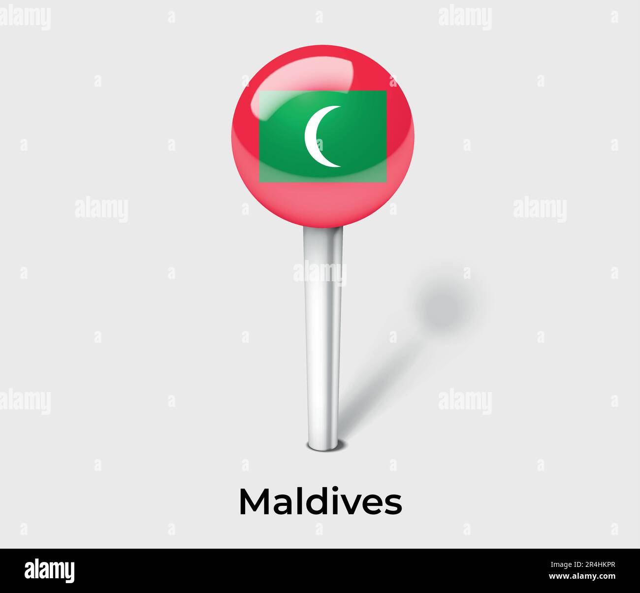Maldives country flag pin map marker Stock Vector Image & Art - Alamy