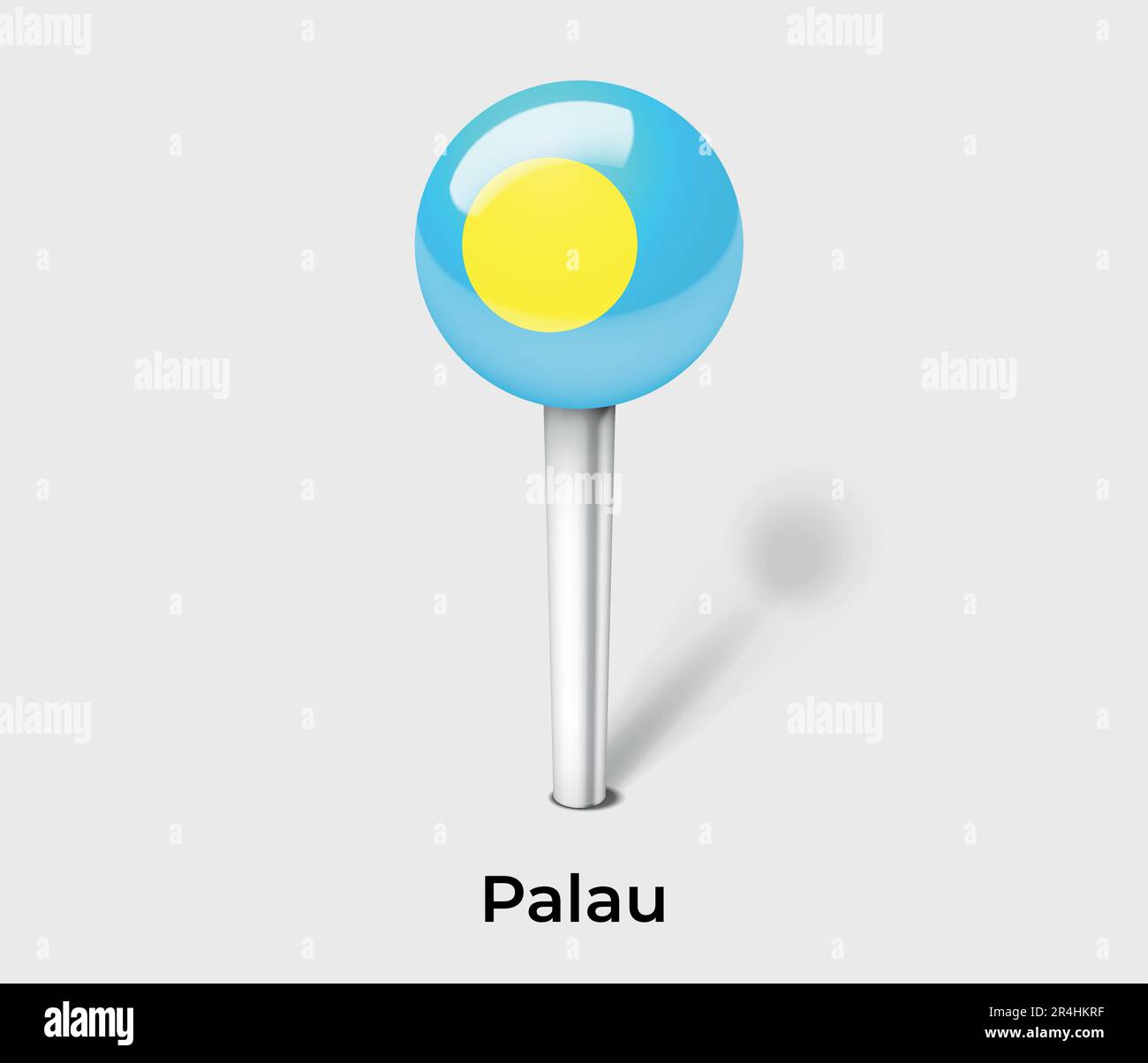 Palau country flag pin map marker Stock Vector Image & Art - Alamy