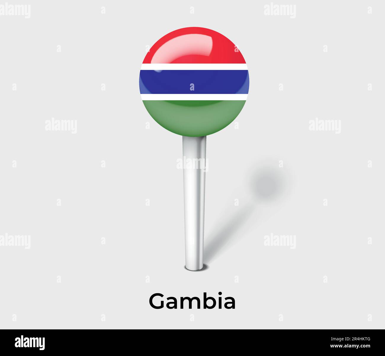 Gambia country flag pin map marker Stock Vector Image & Art - Alamy