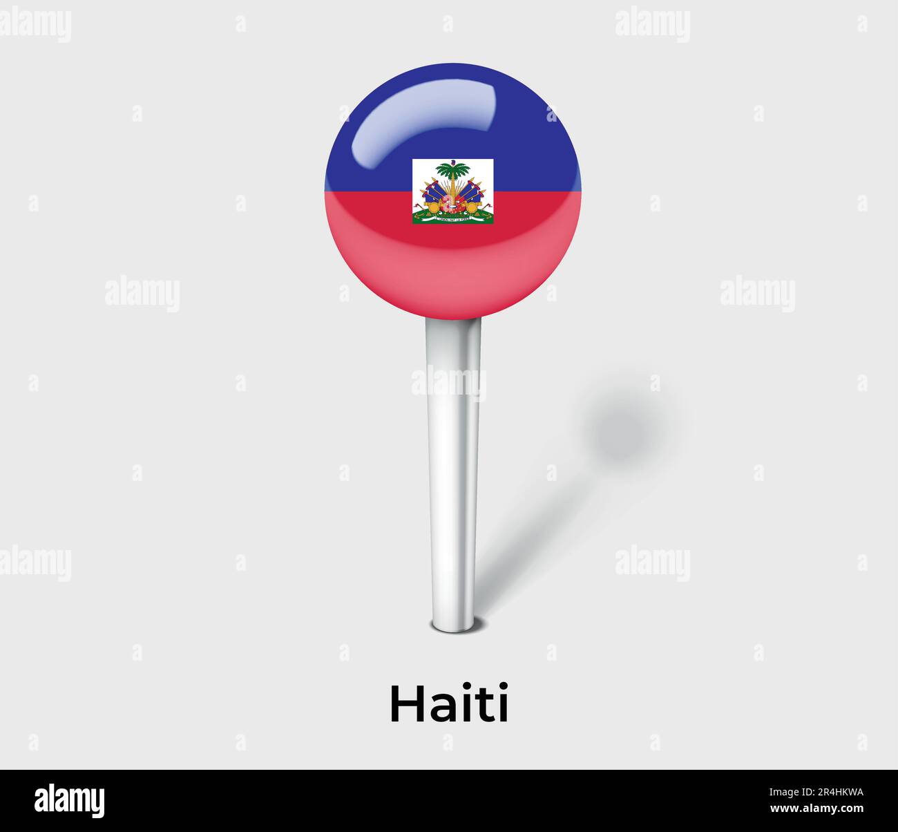 Haiti country flag pin map marker Stock Vector Image & Art - Alamy