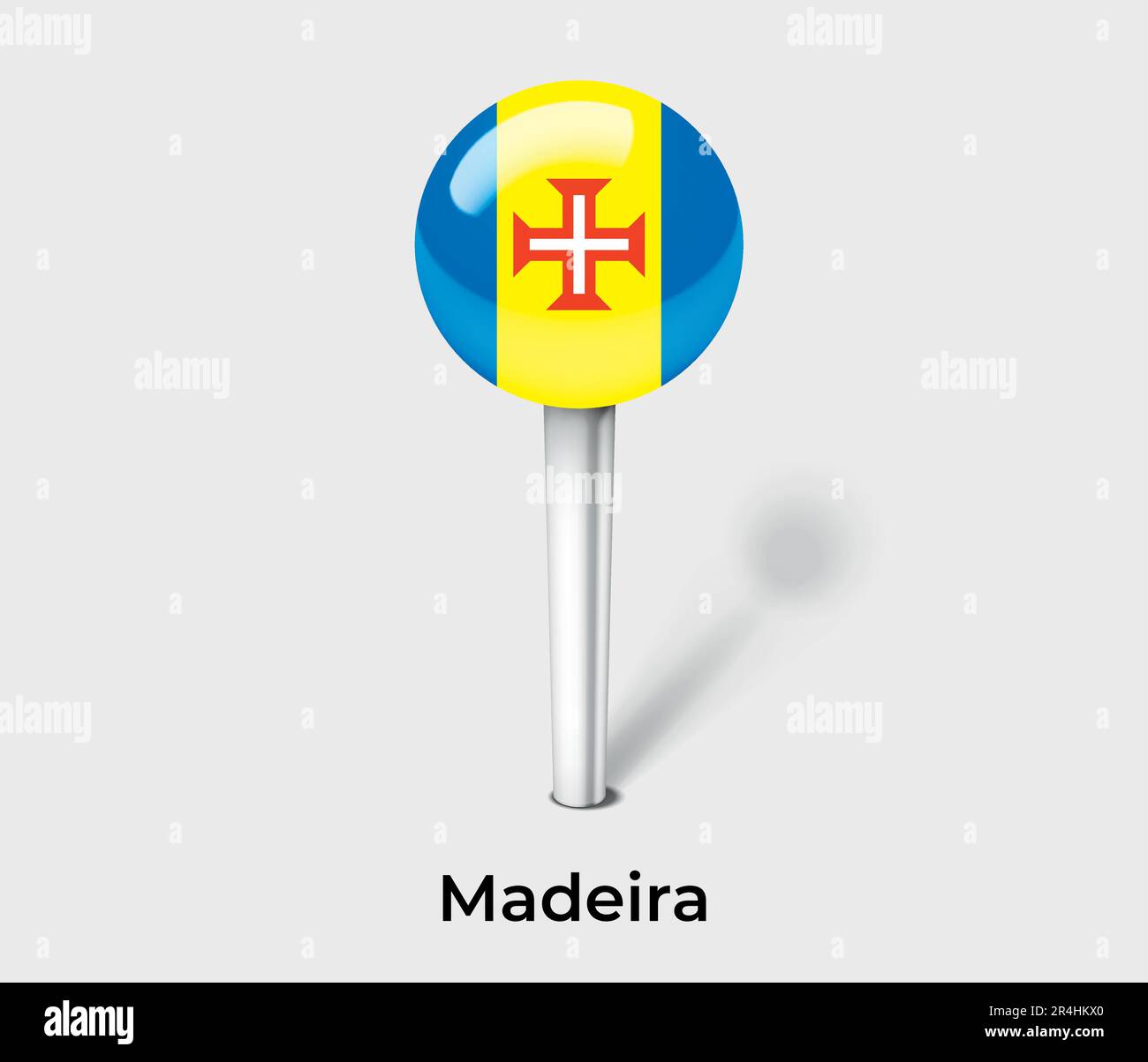 Madeira country flag pin map marker Stock Vector Image & Art - Alamy