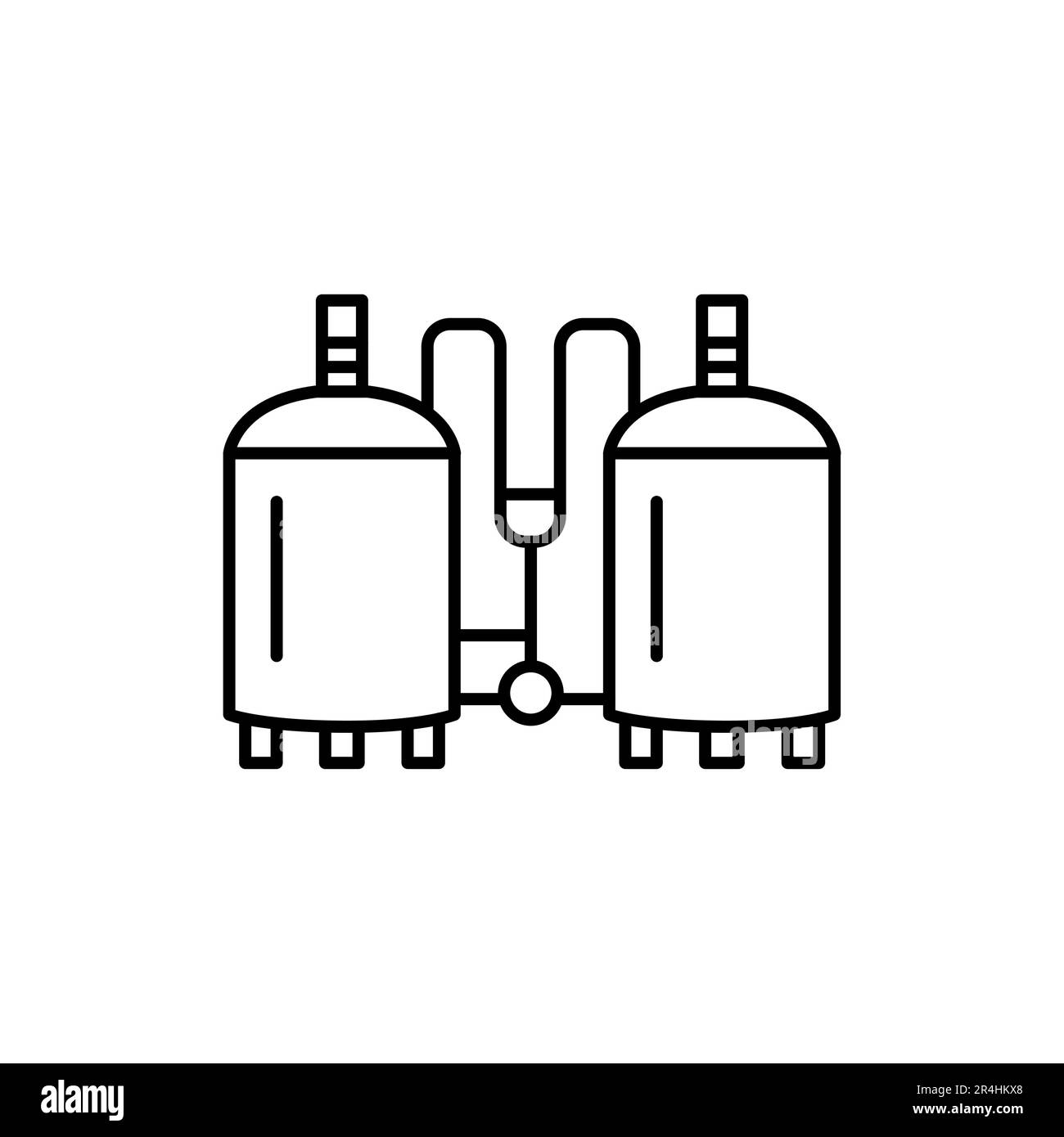 Brewing process black line icon. Pictogram for web page, mobile app ...