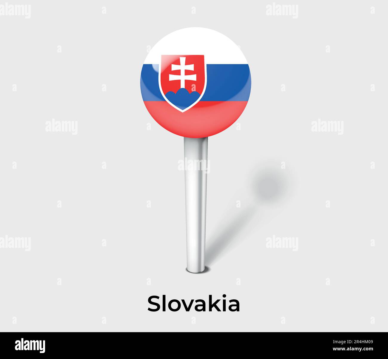 Slovakia country flag pin map marker Stock Vector Image & Art - Alamy