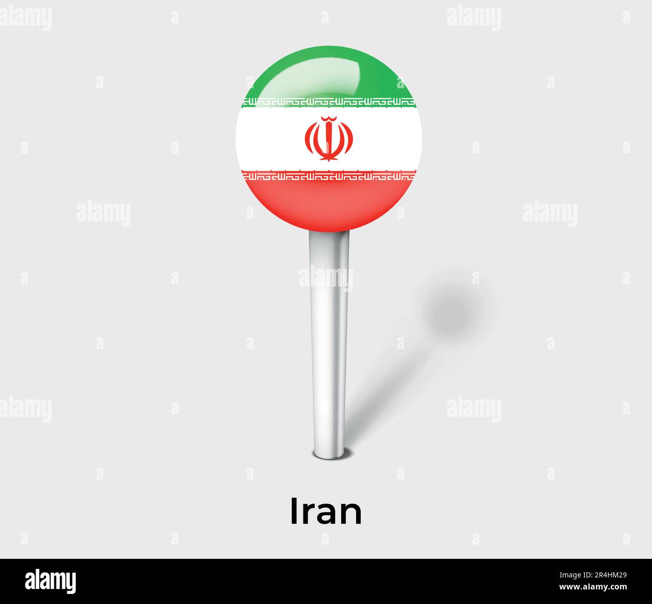 Iran country flag pin map marker Stock Vector Image & Art - Alamy