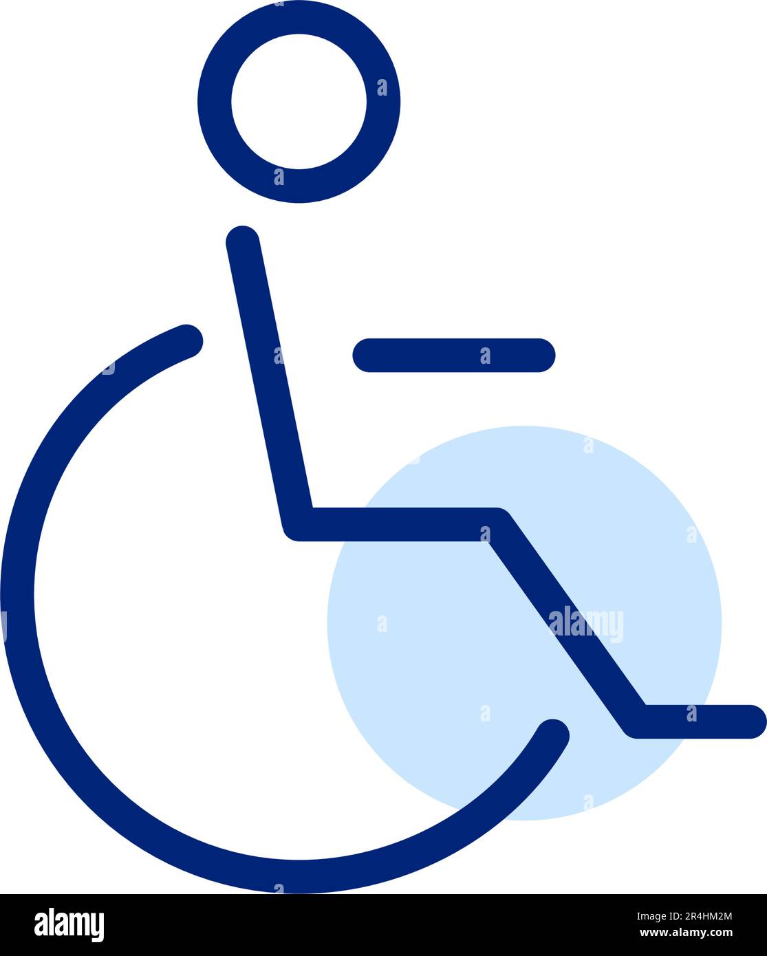Person In A Wheelchair People With Disabilities Pixel Perfect Editable Stroke Icon Stock