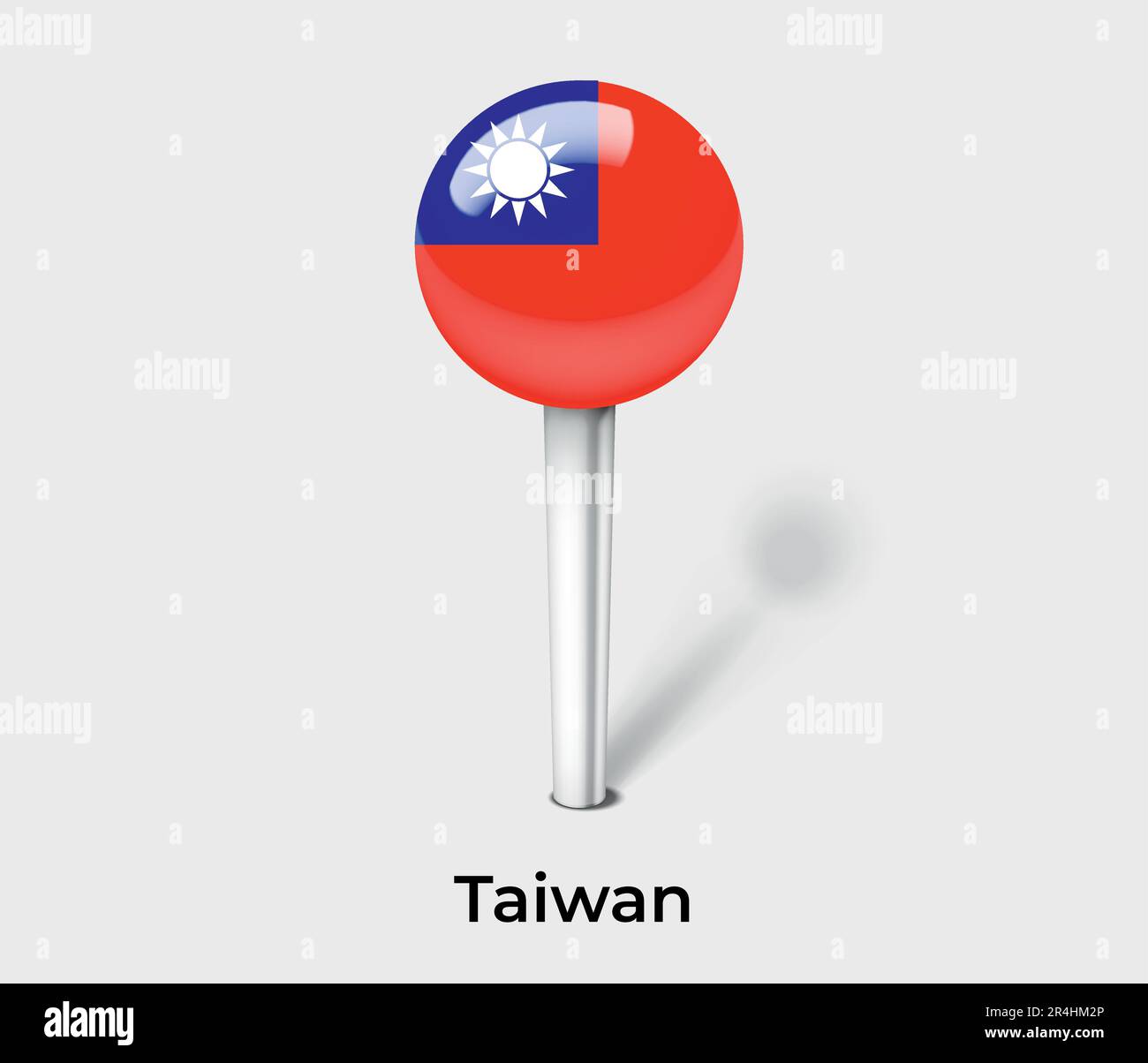 Taiwan country flag pin map marker Stock Vector Image & Art - Alamy