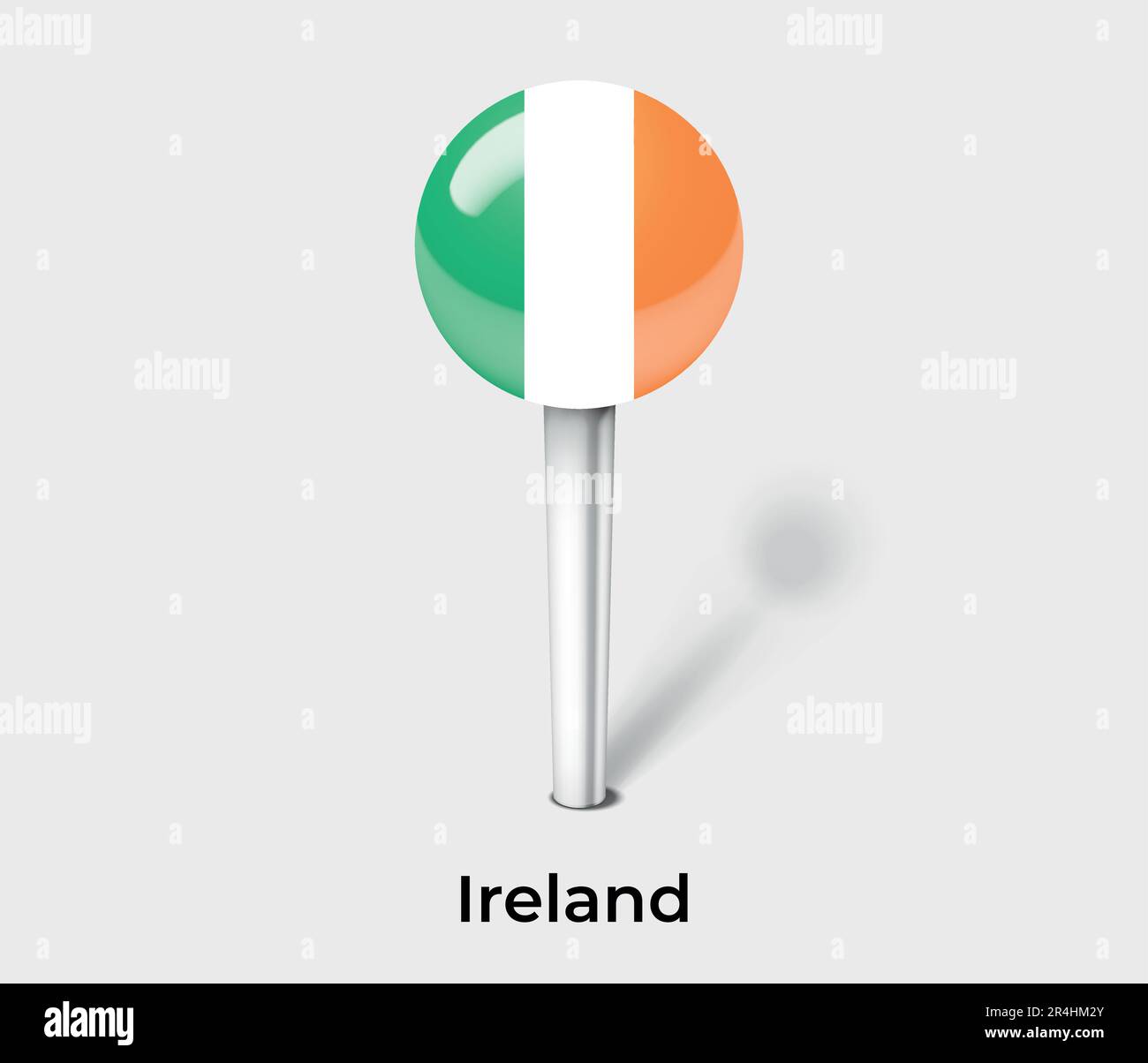 Ireland map pin national Stock Vector Images - Alamy