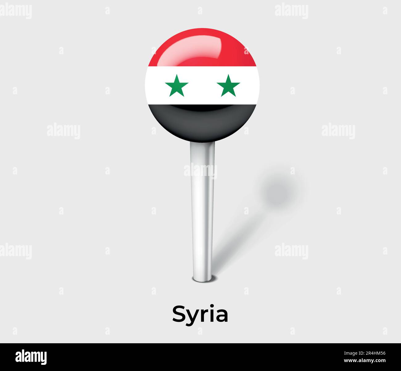Syria country flag pin map marker Stock Vector Image & Art - Alamy