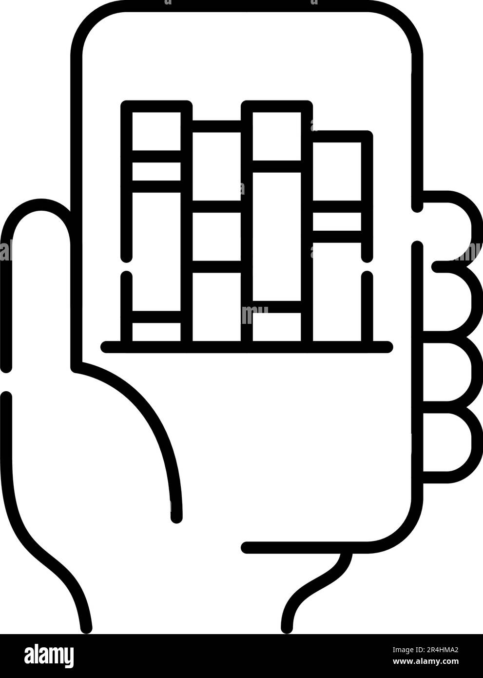 Tablet smartphone holding person Black and White Stock Photos & Images ...