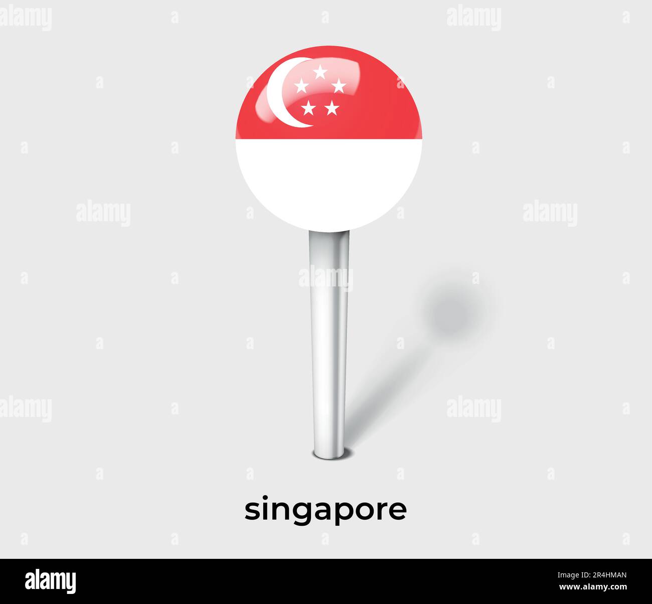 singapore country flag pin map marker Stock Vector Image & Art - Alamy