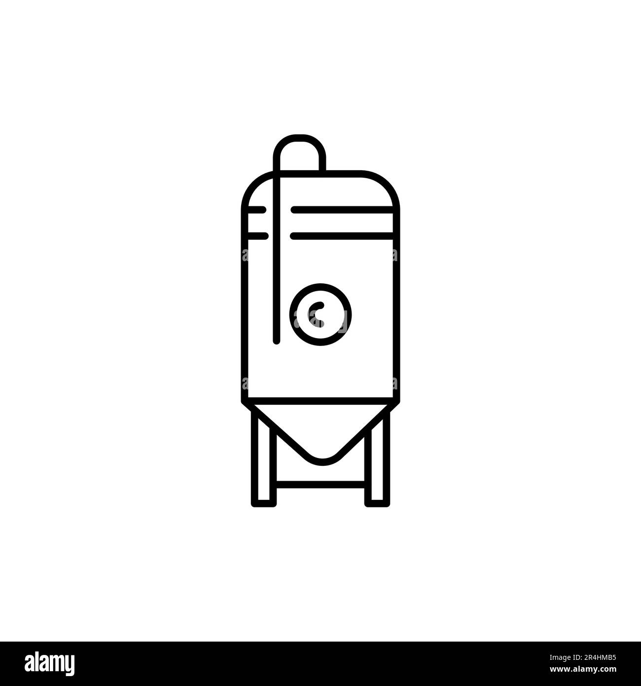 Brewing process black line icon. Pictogram for web page, mobile app ...