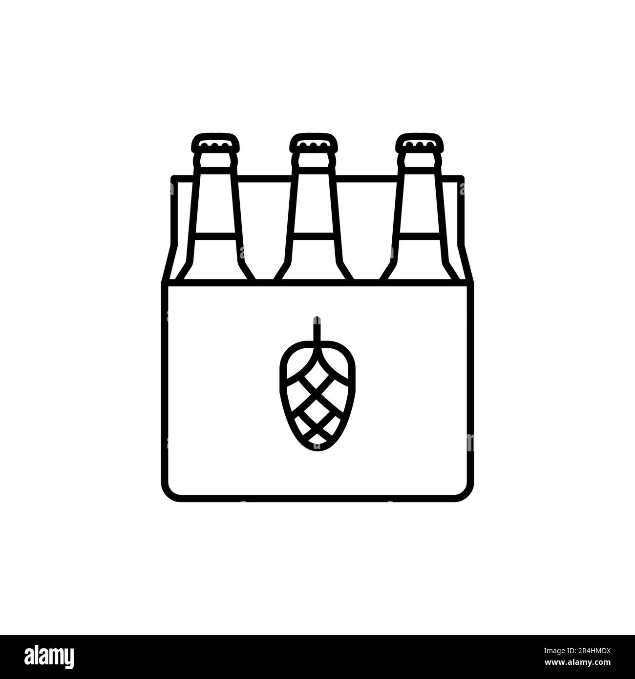 Beer in packaging black line icon. Pictogram for web page, mobile app ...