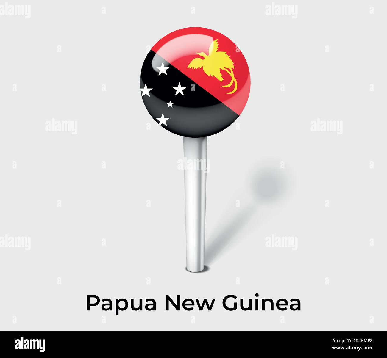 Papua New Guinea country flag pin map marker Stock Vector Image & Art ...