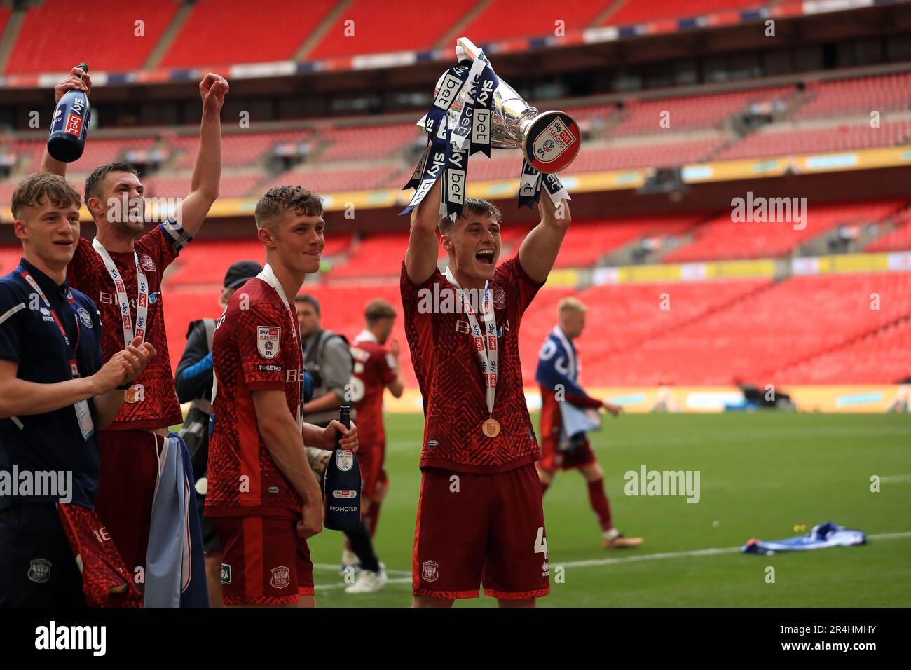 Carlisle United's Owen Moxon and Paul Huntington celebrate after ...