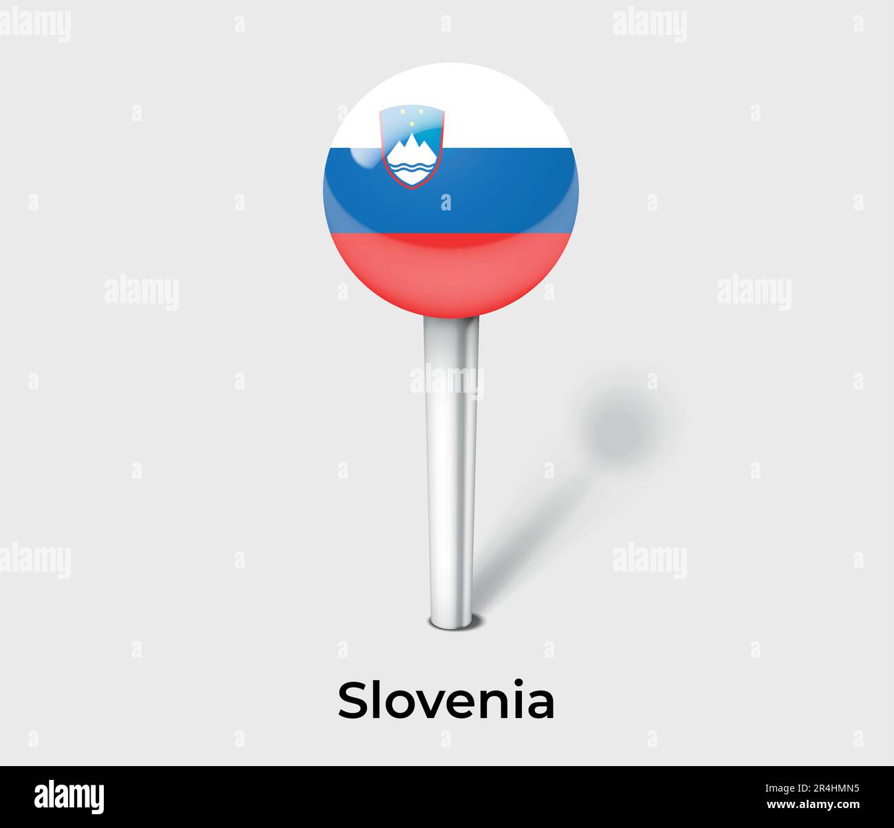 Slovenia flag pin hi-res stock photography and images - Alamy
