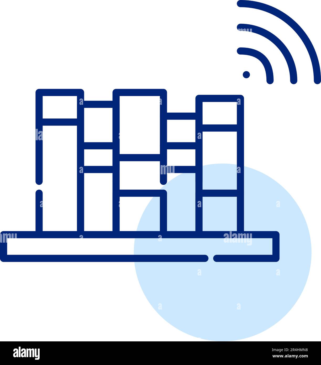 Electronic library mobile app. Books on a shelf with wifi symbol. Pixel ...