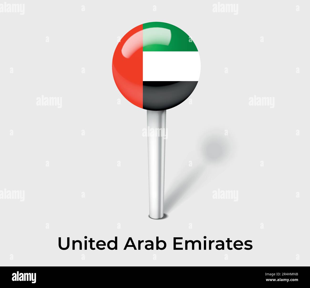 United Arab Emirates country flag pin map marker Stock Vector Image ...