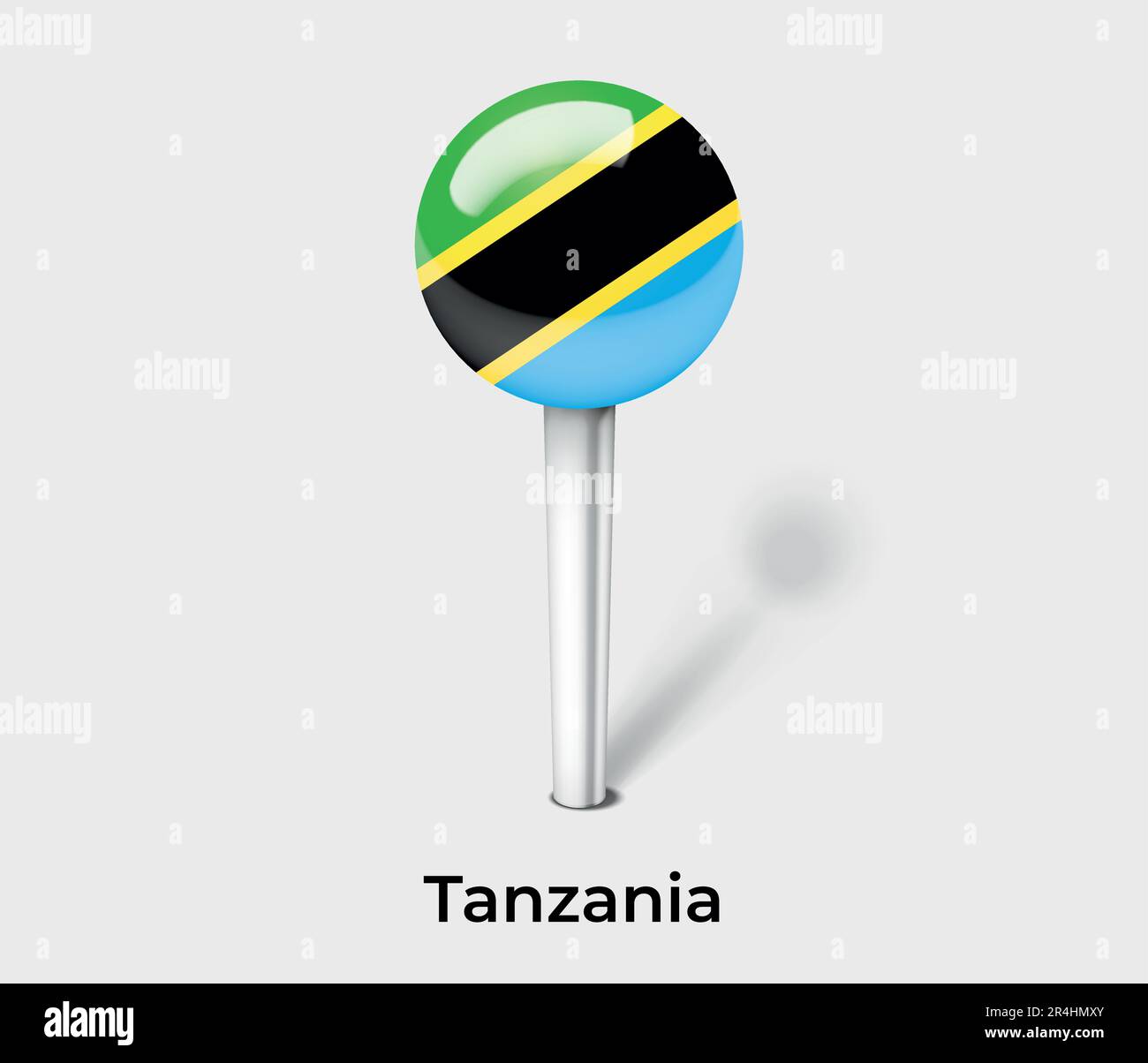 Tanzania map pin national hi-res stock photography and images - Alamy