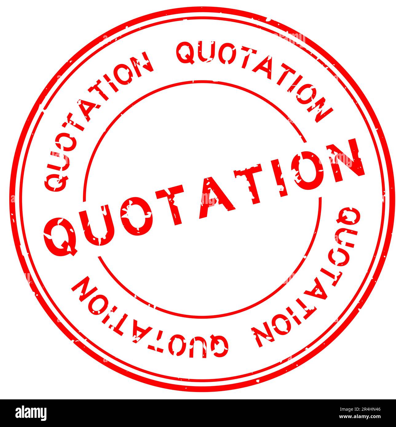 Grunge red quotation word round rubber seal stamp on white background Stock Vector Image & Art ...