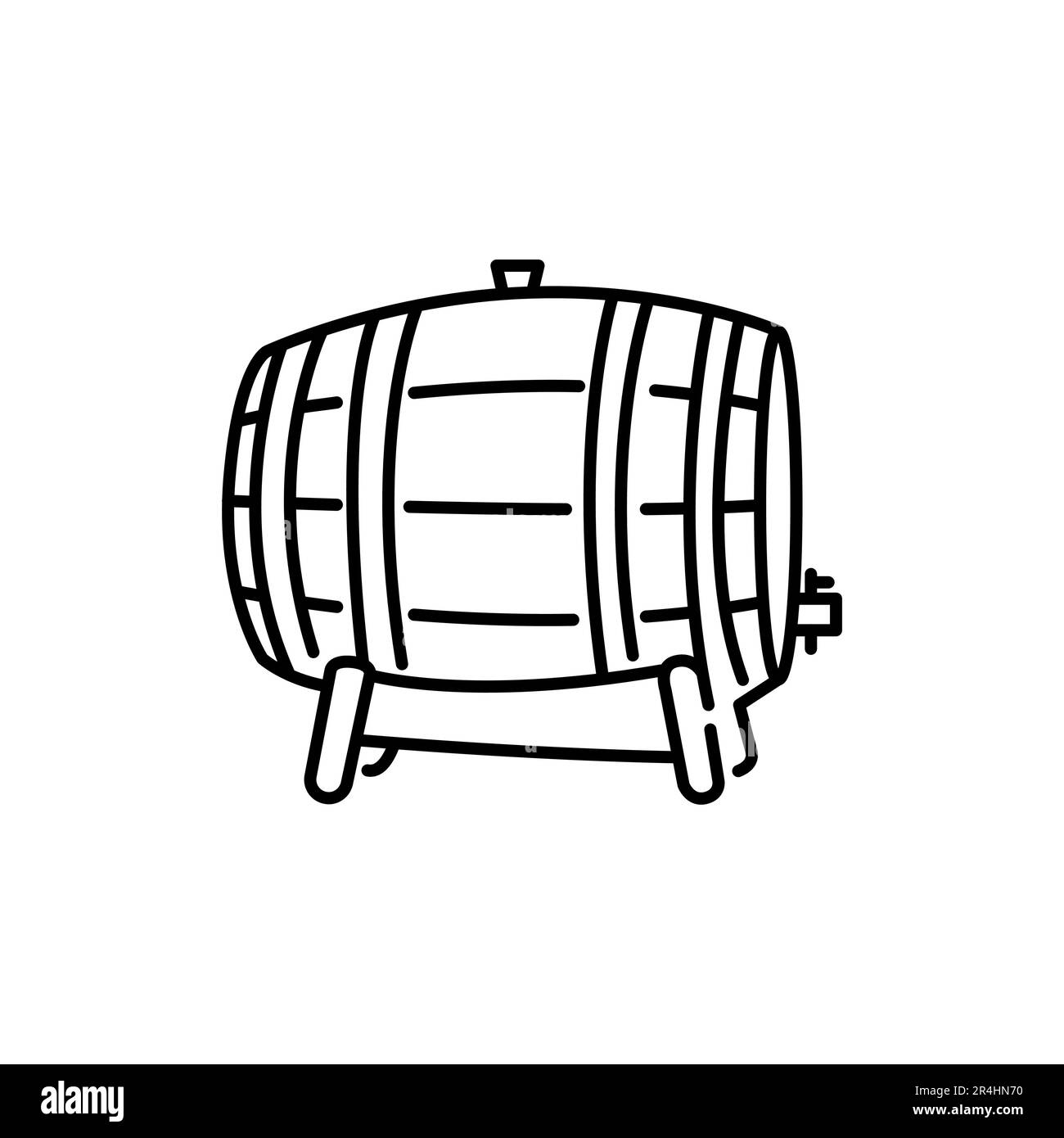 Barrel rum icon outline Stock Vector Images - Alamy