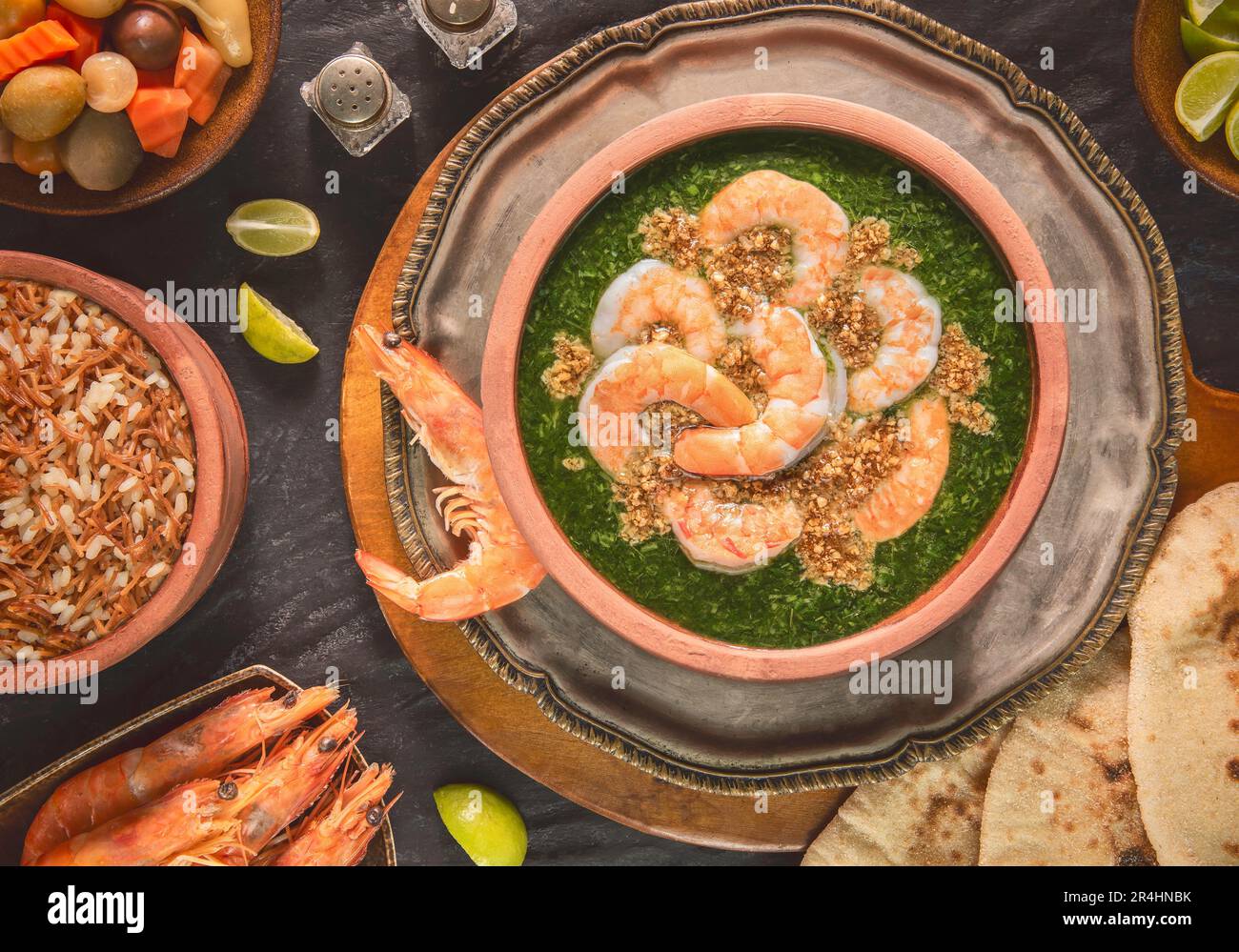 Arabic Cuisine: Egyptian Traditional dish "Molokhia" or Jew's mallow ...