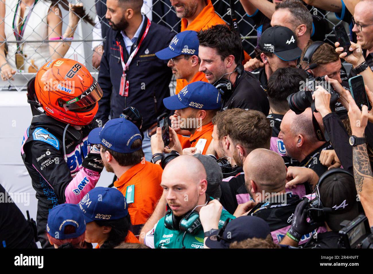 OCON Esteban (fra), Alpine F1 Team A523, portrait celebrates his P3 ...