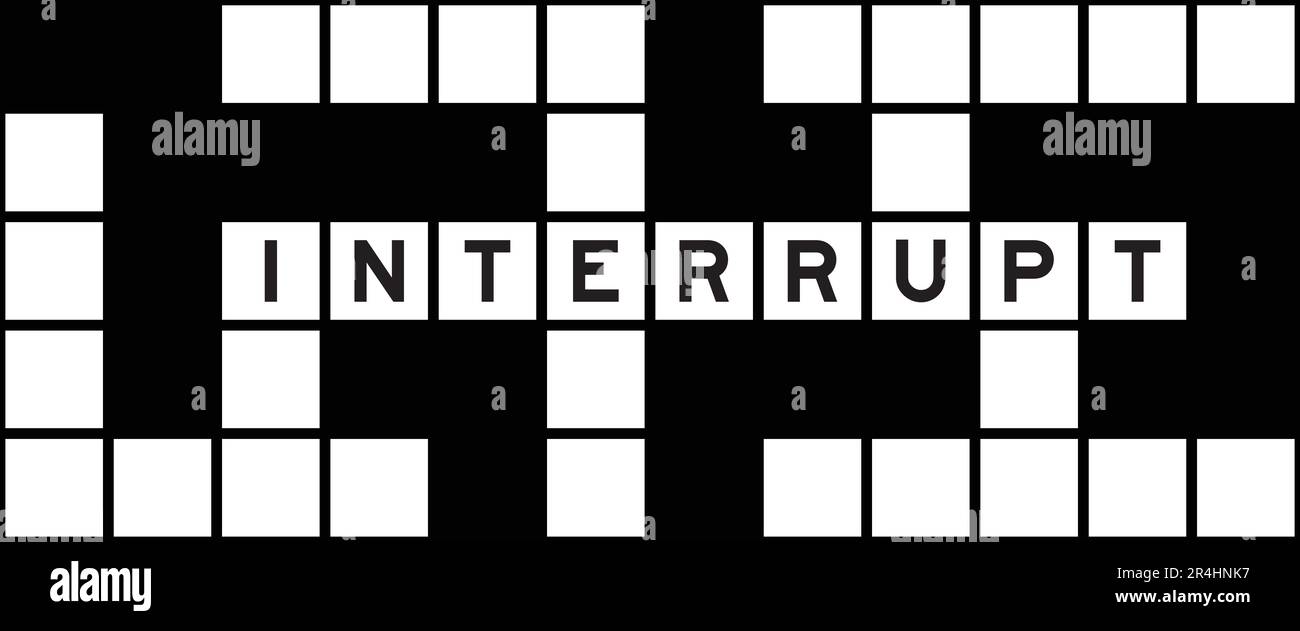 Alphabet letter in word interrupt on crossword puzzle background Stock Vector Image & Art - Alamy