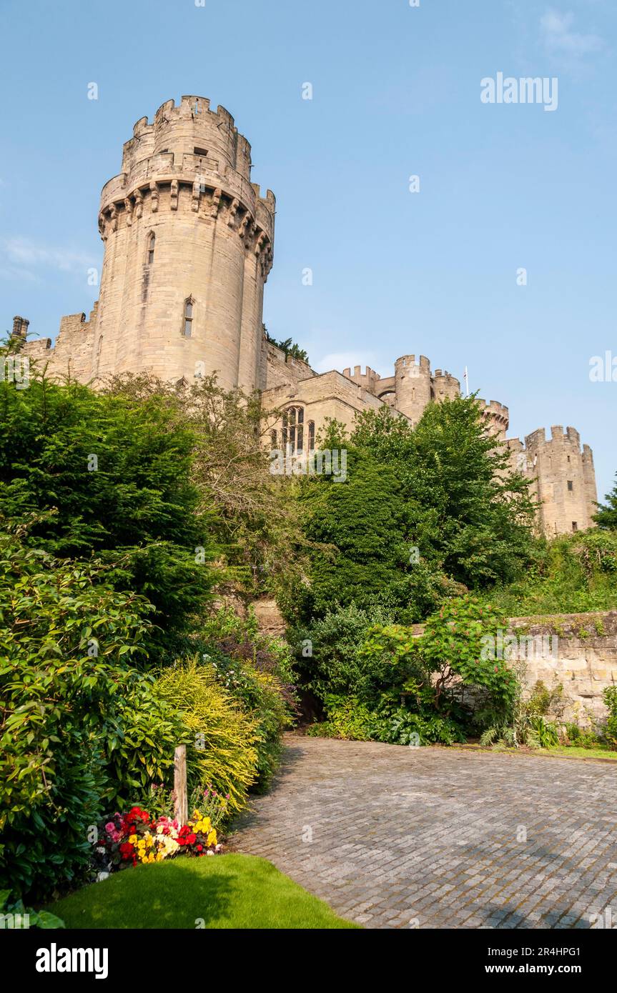 Caesars Tower, part of the 12th century built Warwick Castle, rich in ...