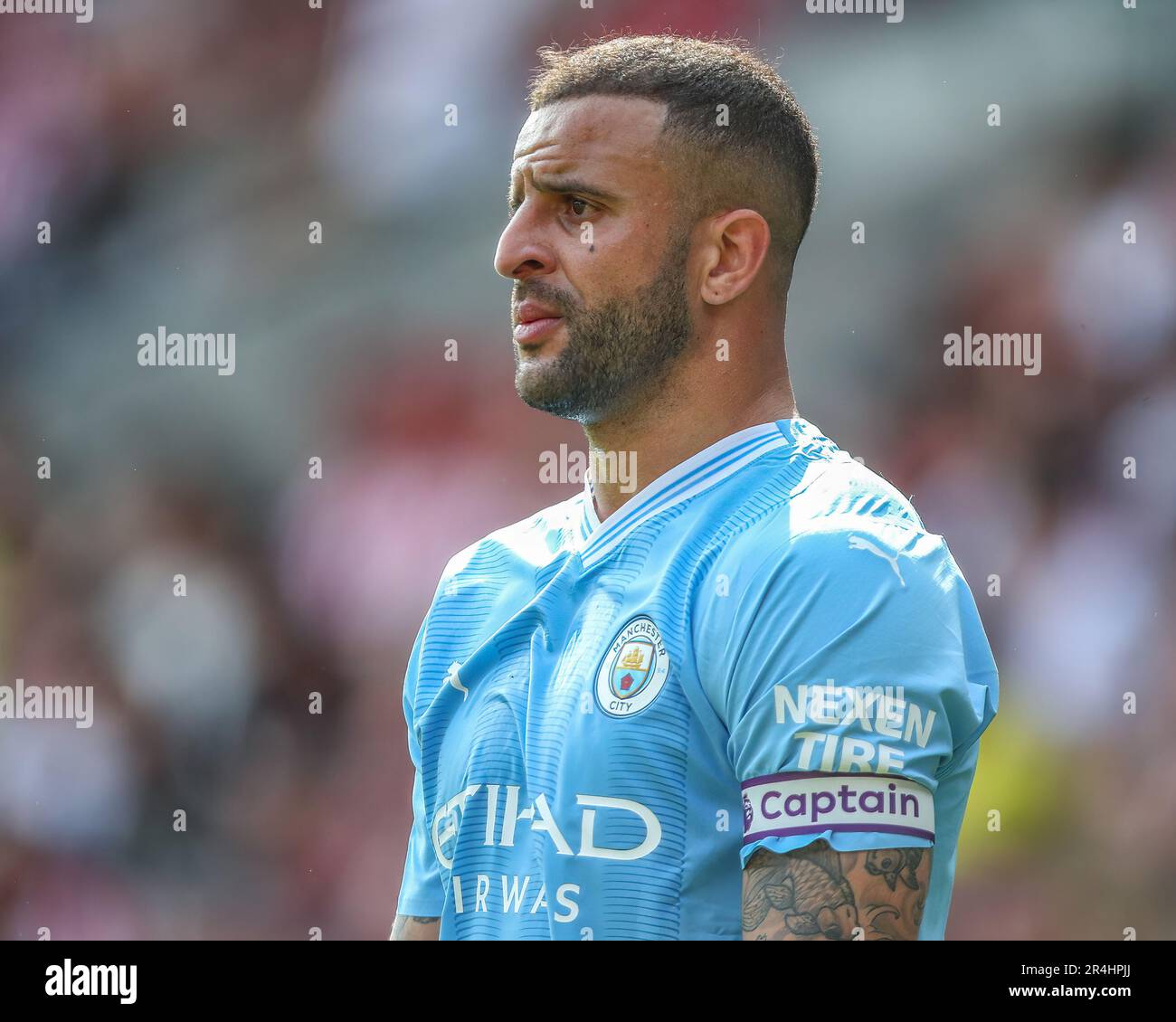 Kyle Walker #2 of Manchester City during the Premier League match ...