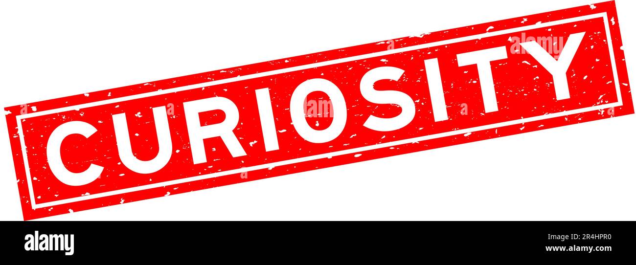 Grunge red curiosity word square rubber seal stamp on white background Stock Vector Image & Art ...