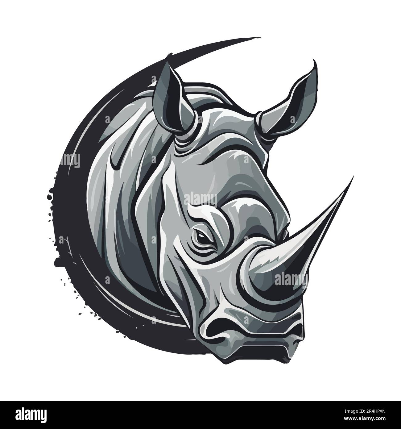 Angry Rhino Clipart