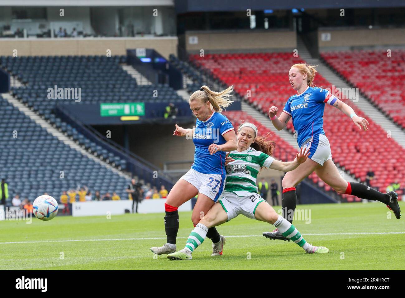 Glasgow, UK. 28th May, 2023. In the final of the Womens Scottish Cup in ...