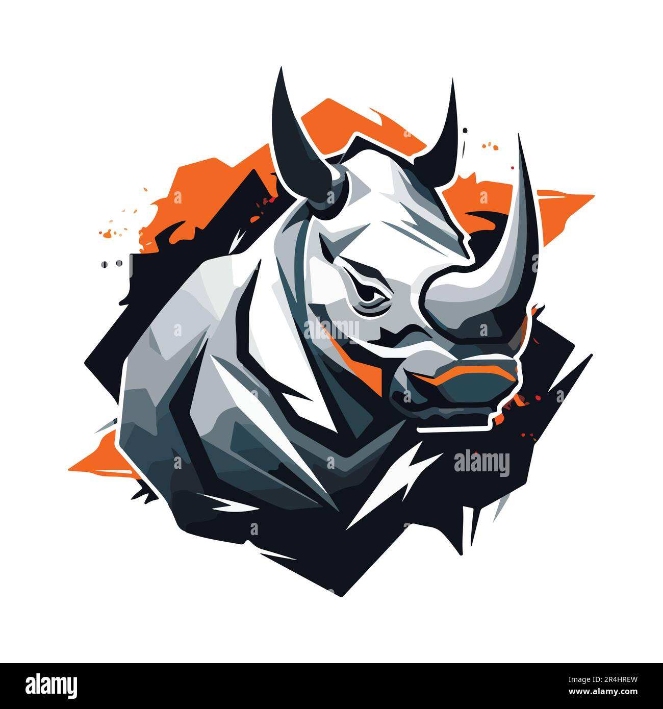 Rhino logo vector vectors hi-res stock photography and images - Alamy