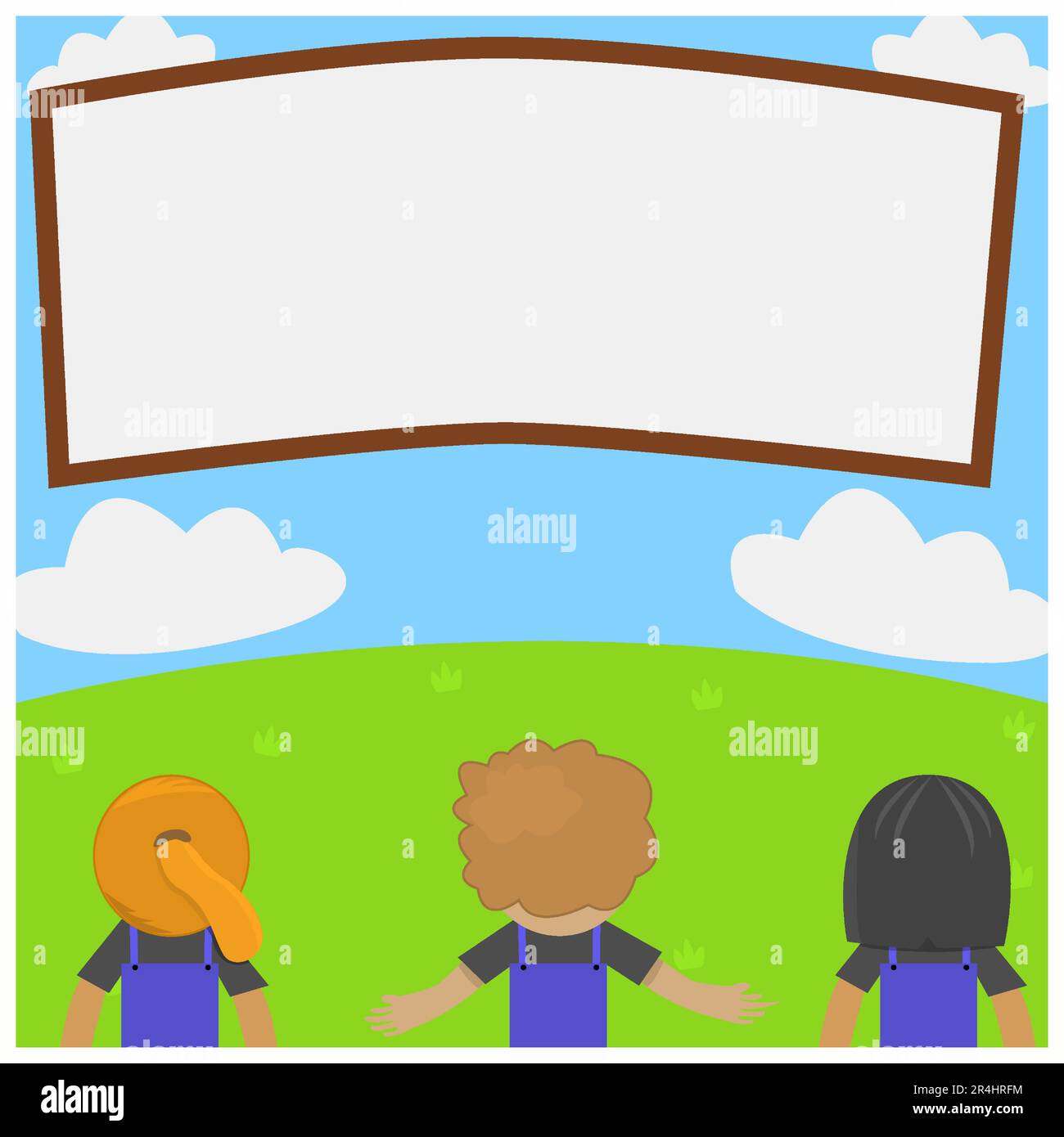 Vector Illustration of Student On Field, Theme Back To School and Field ...