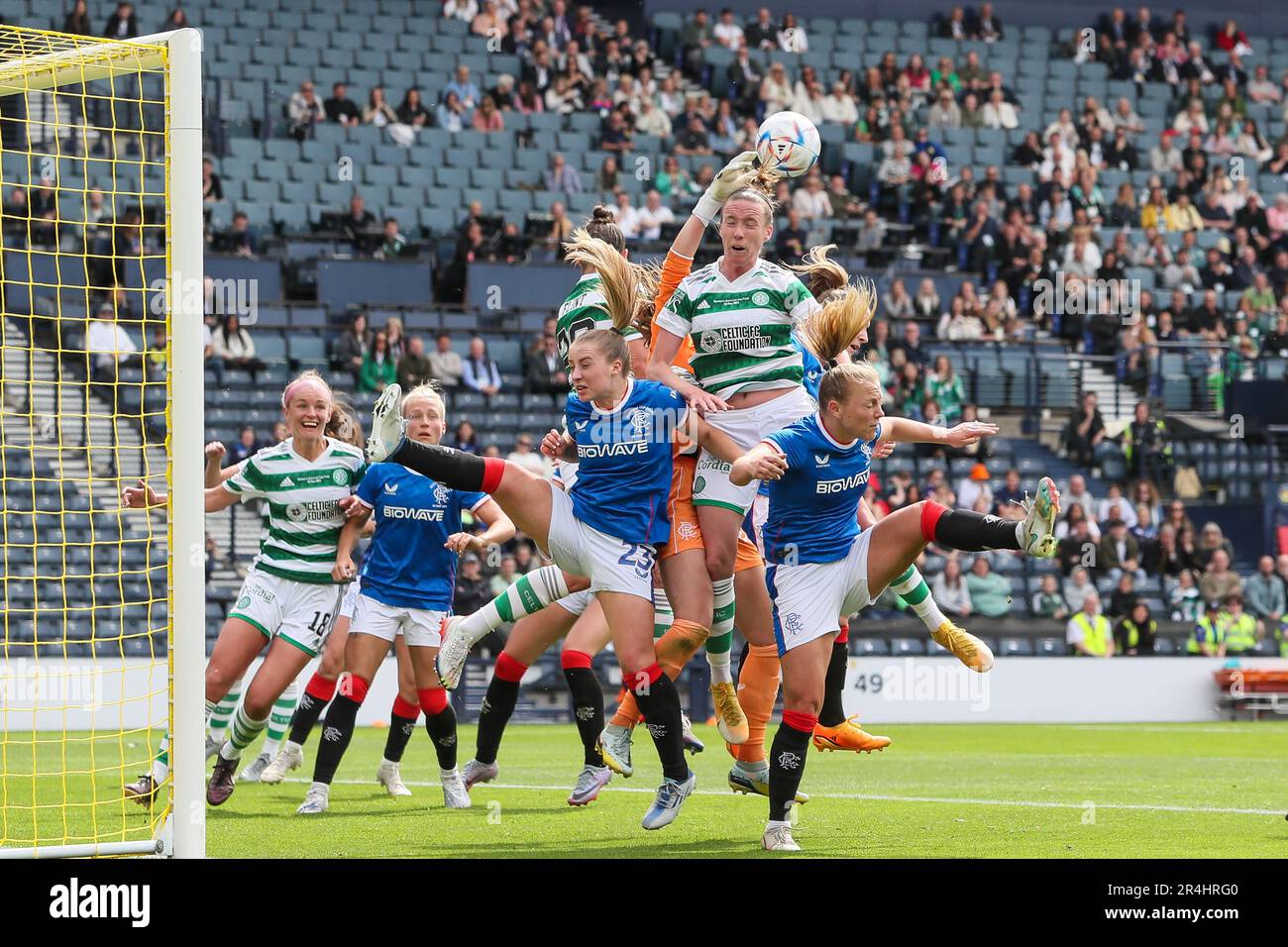 Glasgow, UK. 28th May, 2023. In the final of the Womens Scottish Cup in ...