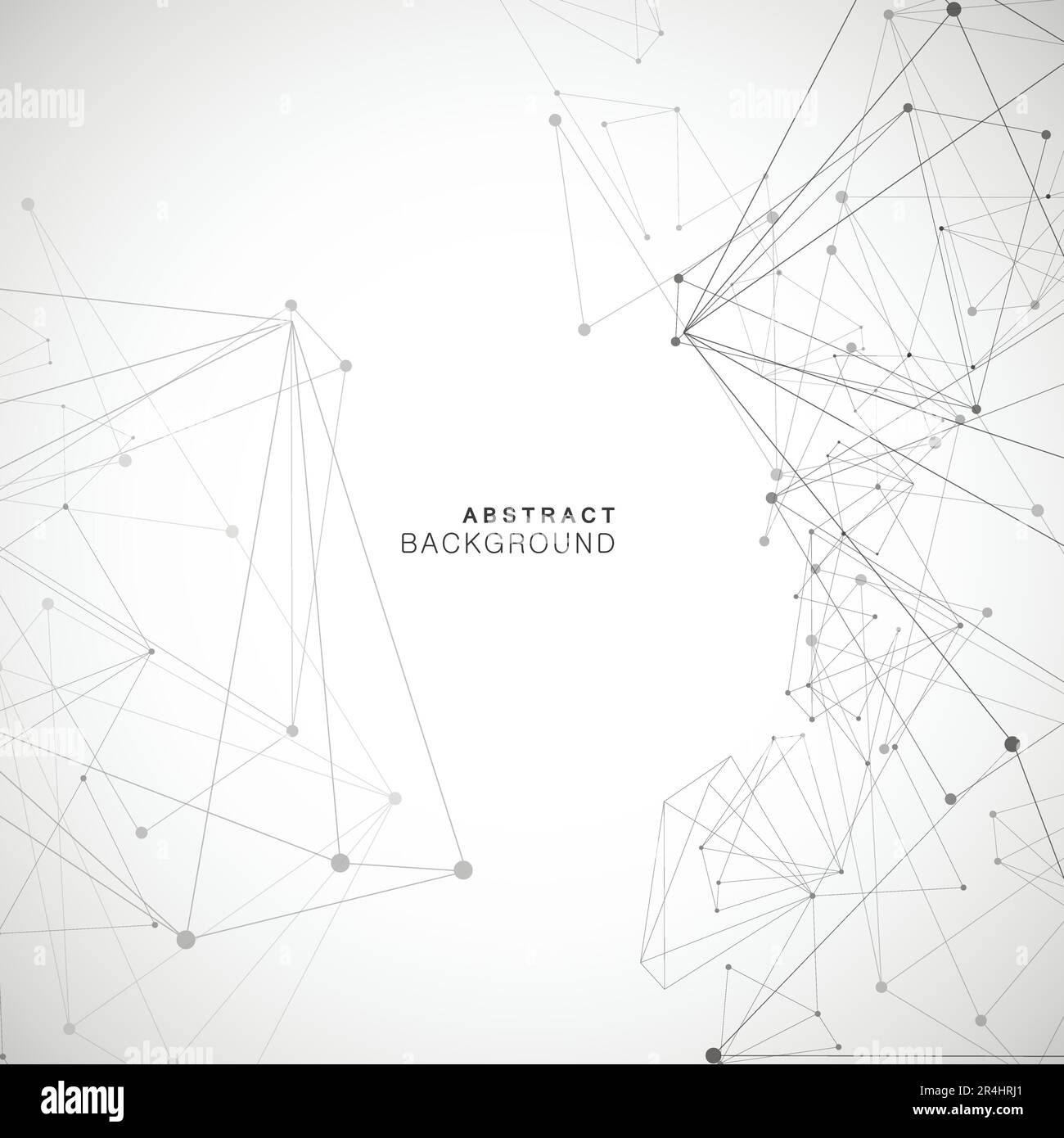 Network science polygonal triangle. Geometric wallpaper line. Shape data atom graphic. Abstract ...