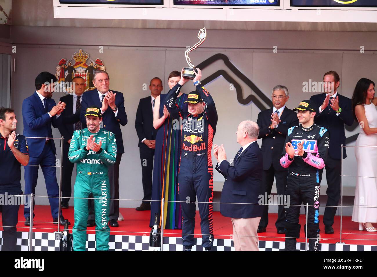 Montecarlo, Monaco. 28th May, 2023. Podium during the Monaco GP, 25-28 ...