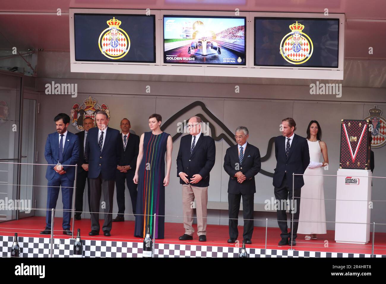 Montecarlo, Monaco. 28th May, 2023. Local Autority on the podium ...