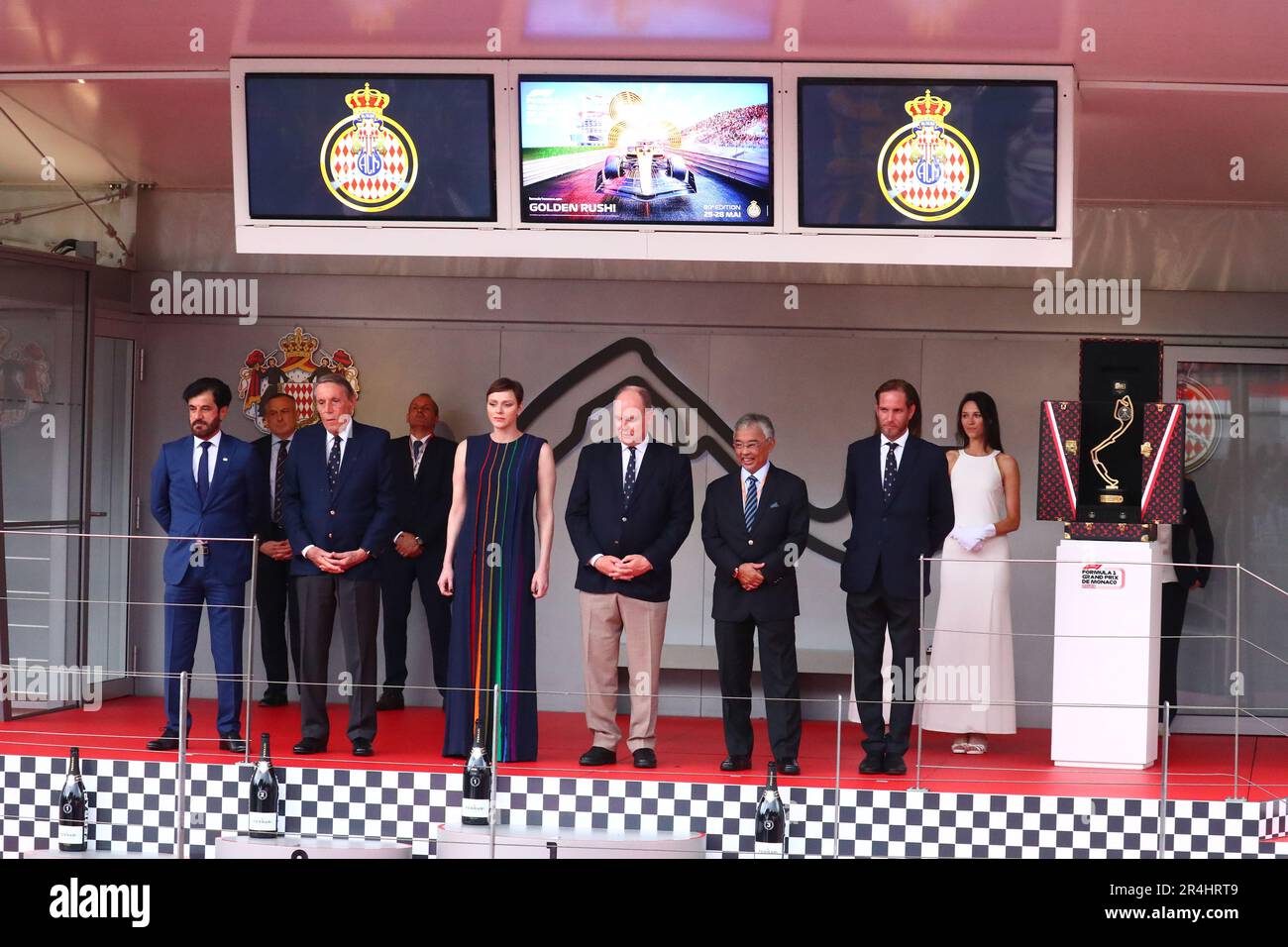 Montecarlo, Monaco. 28th May, 2023. Local Autority on the podium ...