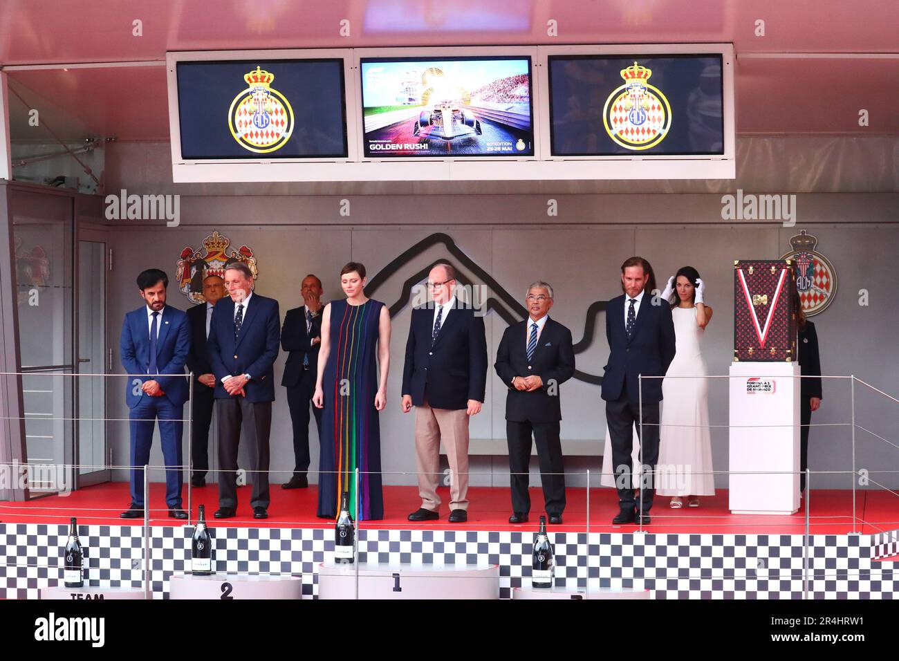 Montecarlo, Monaco. 28th May, 2023. Local Autority on the podium ...