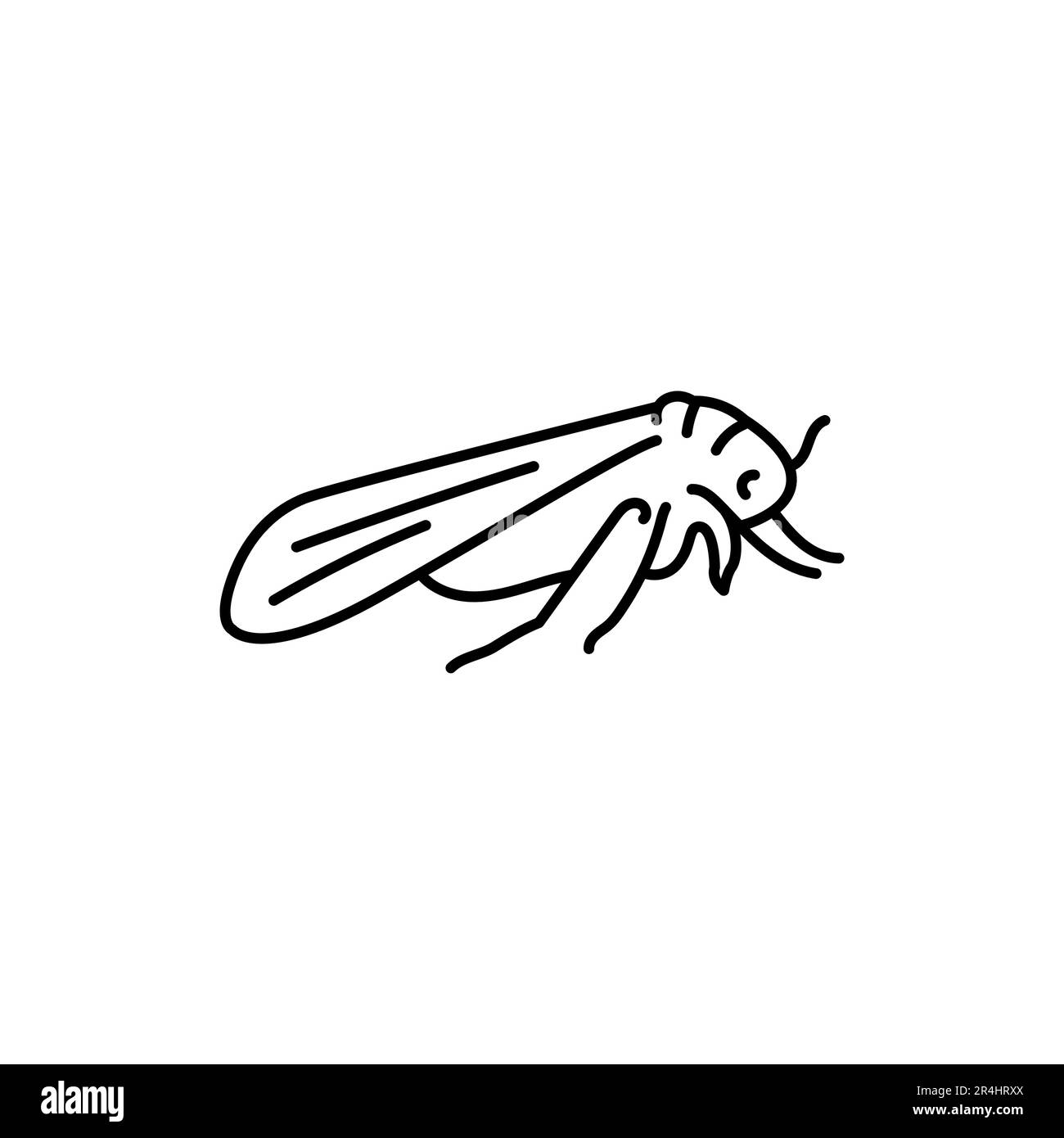 Whitefly black line icon Stock Vector Image & Art - Alamy