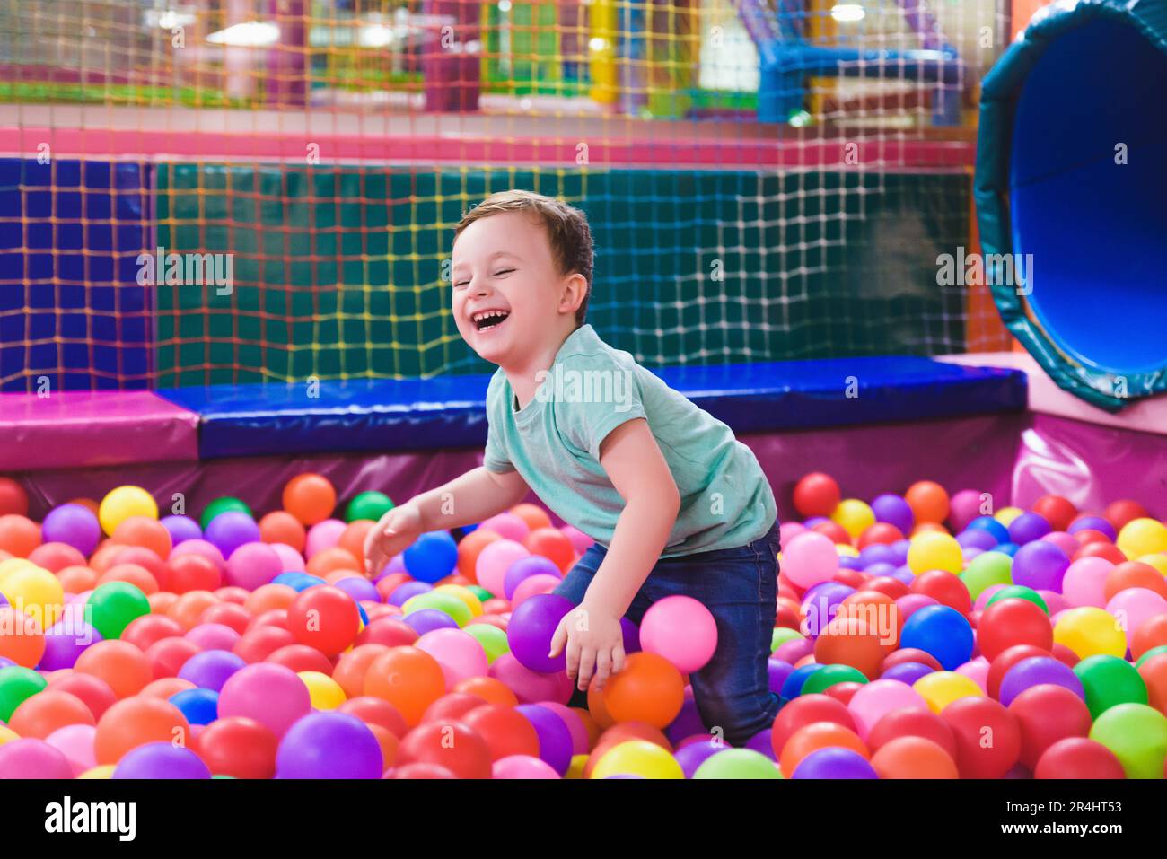 Play center trampolines hi-res stock photography and images - Alamy