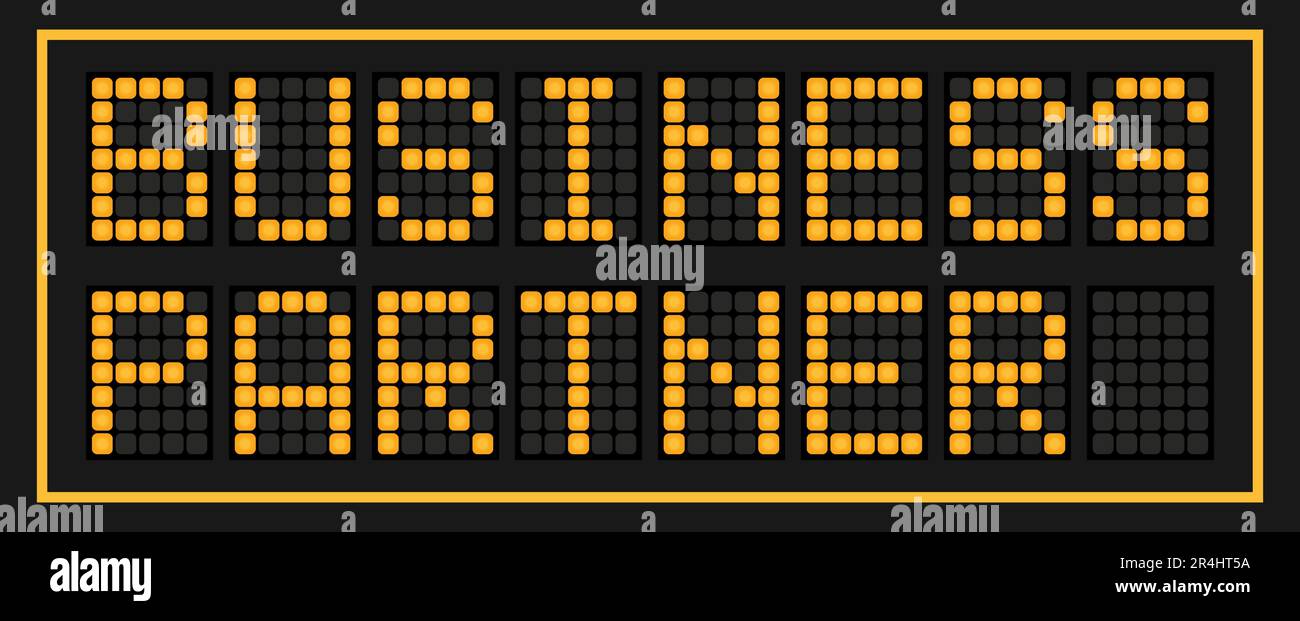 Orange color led banner in word business partner on black background ...