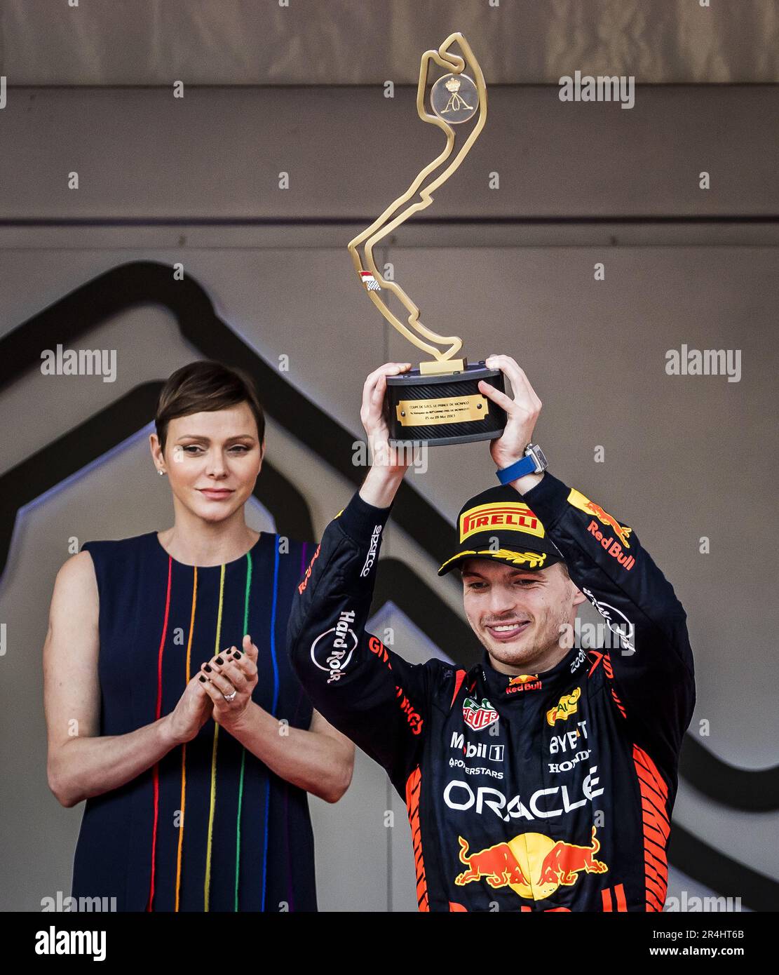 MONACO - Max Verstappen (Red Bull Racing) cheers after winning the ...