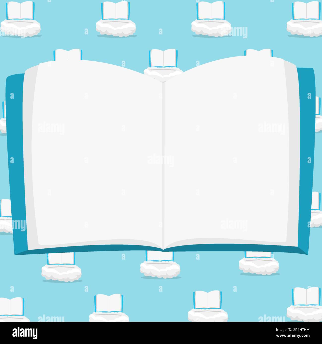 Big Book and Book Patterns Background cartoon. Vector and Illustrations ...