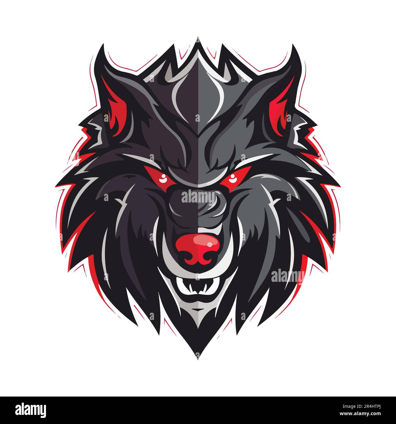 Wolf logo gaming hi-res stock photography and images - Alamy